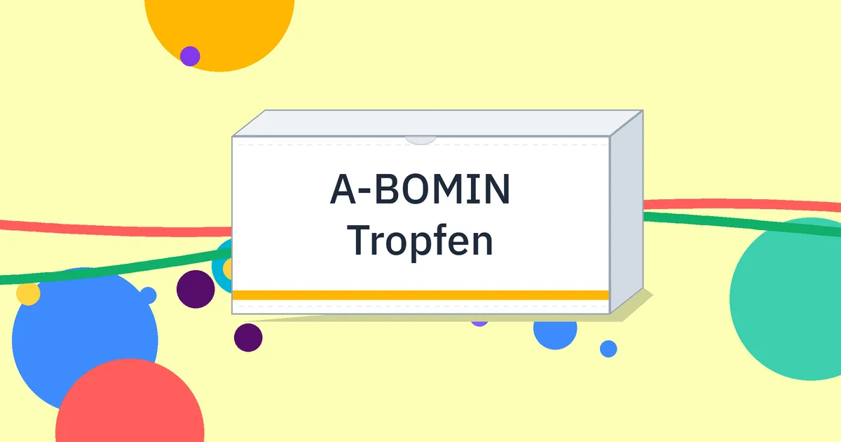 Symbolbild: Packung mit der Aufschrift A-BOMIN Tropfen (PZN 02297085) – Verfügbarkeit und Bezug in Apotheken in Frankfurt am Main