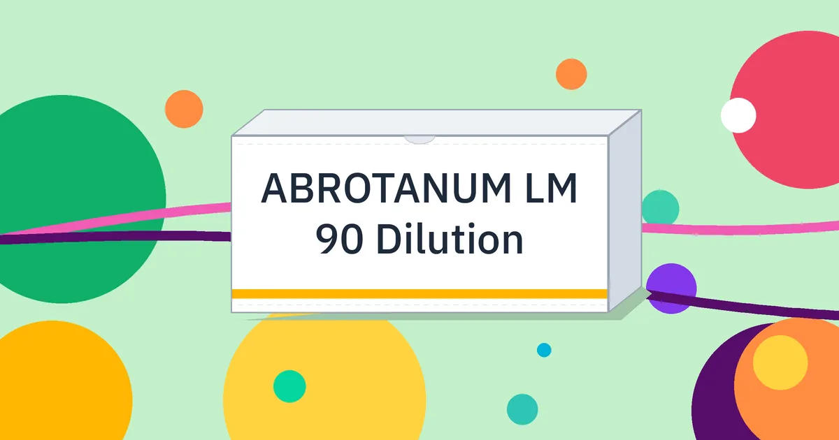 Symbolbild: Packung mit der Aufschrift ABROTANUM LM 90 Dilution (PZN 12750901) – Verfügbarkeit und Bezug in Apotheken in Frankfurt am Main