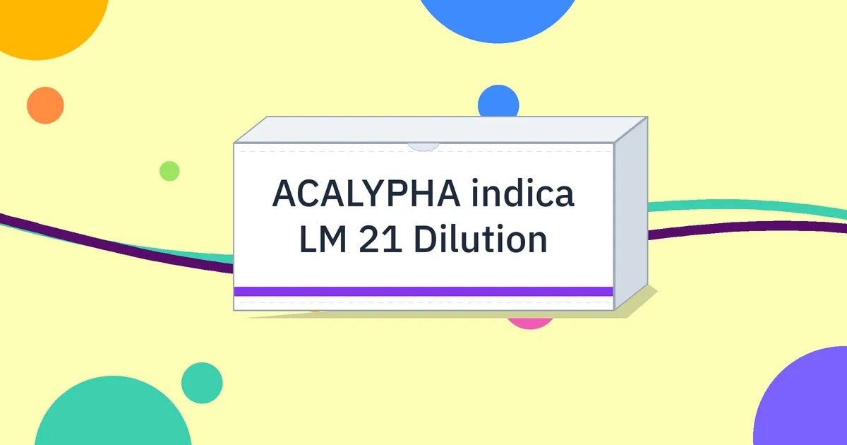 Symbolbild: Packung mit der Aufschrift ACALYPHA indica LM 21 Dilution (PZN 13262575) – Verfügbarkeit und Bezug in Apotheken in Frankfurt am Main