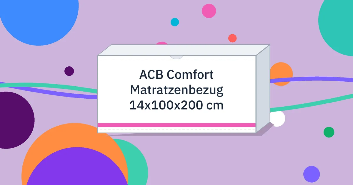 Symbolbild: Packung mit der Aufschrift ACB Comfort Matratzenbezug 14x100x200 cm (PZN 04117319) – Verfügbarkeit und Bezug in Apotheken in Frankfurt am Main