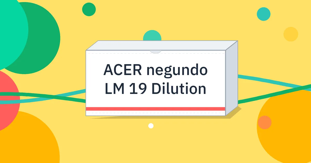 Symbolbild: Packung mit der Aufschrift ACER negundo LM 19 Dilution (PZN 13264350) – Verfügbarkeit und Bezug in Apotheken in Frankfurt am Main