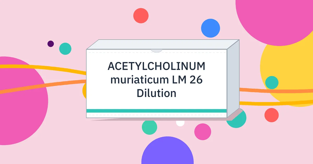 Symbolbild: Packung mit der Aufschrift ACETYLCHOLINUM muriaticum LM 26 Dilution (PZN 13266366) – Verfügbarkeit und Bezug in Apotheken in Frankfurt am Main