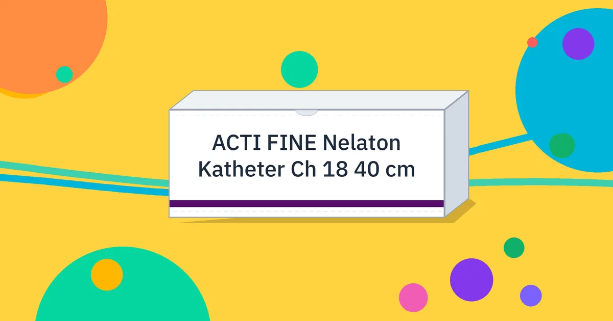 Symbolbild: Packung mit der Aufschrift ACTI FINE Nelaton Katheter Ch 18 40 cm (PZN 09616412) – Verfügbarkeit und Bezug in Apotheken in Frankfurt am Main