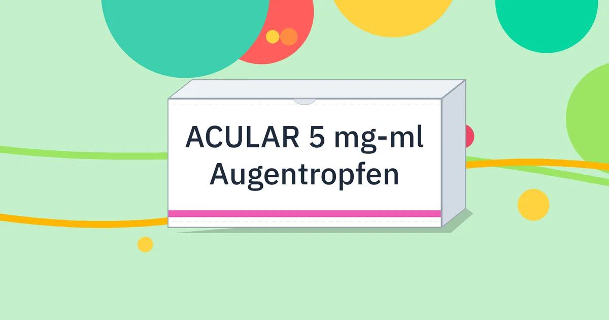 Symbolbild: Packung mit der Aufschrift ACULAR 5 mg-ml Augentropfen (PZN 06319754) – Verfügbarkeit und Bezug in Apotheken in Frankfurt am Main