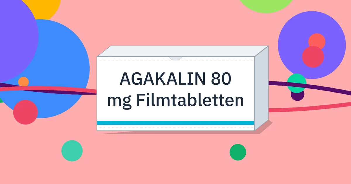 Symbolbild: Packung mit der Aufschrift AGAKALIN 80 mg Filmtabletten (PZN 15269015) – Verfügbarkeit und Bezug in Apotheken in Frankfurt am Main