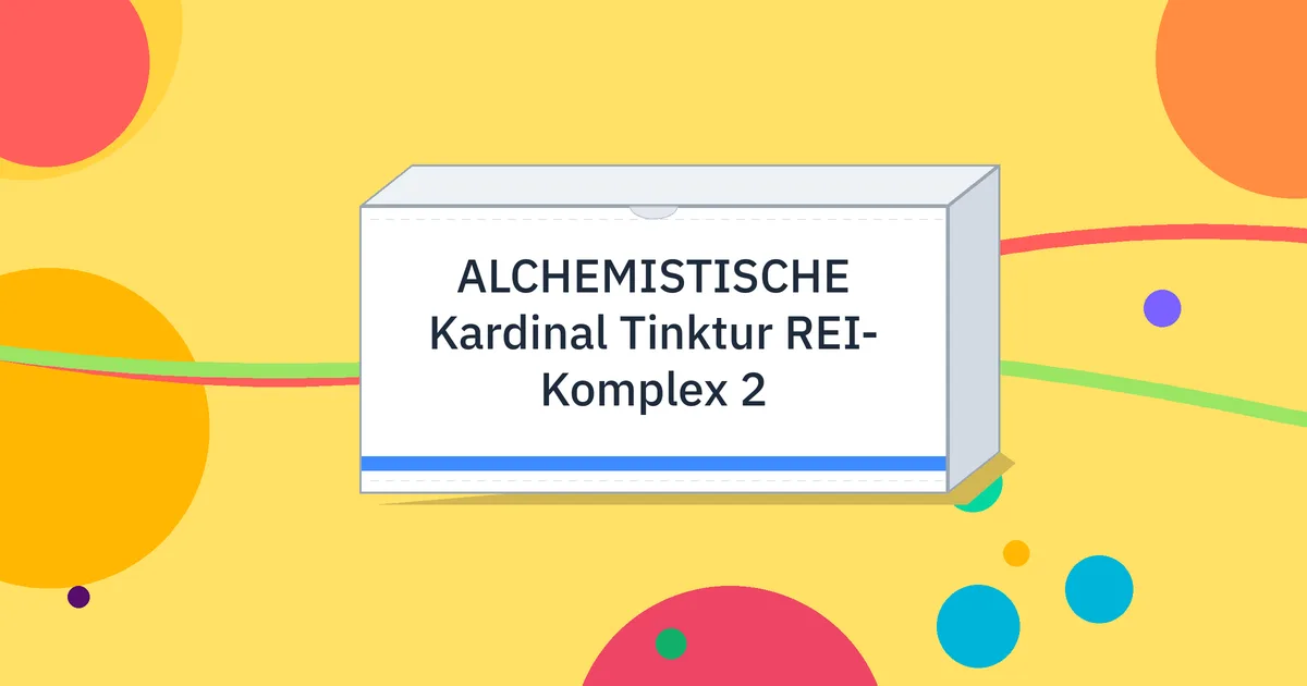Symbolbild: Packung mit der Aufschrift ALCHEMISTISCHE Kardinal Tinktur REI-Komplex 2 (PZN 12512923) – Verfügbarkeit und Bezug in Apotheken in Frankfurt am Main