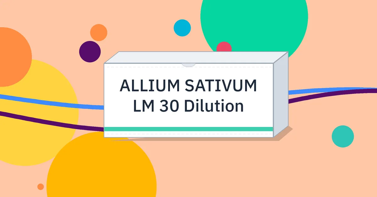 Symbolbild: Packung mit der Aufschrift ALLIUM SATIVUM LM 30 Dilution (PZN 13311753) – Verfügbarkeit und Bezug in Apotheken in Frankfurt am Main