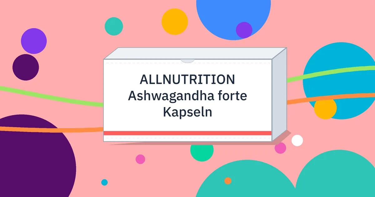 Symbolbild: Packung mit der Aufschrift ALLNUTRITION Ashwagandha forte Kapseln (PZN 20694275) – Verfügbarkeit und Bezug in Apotheken in Frankfurt am Main