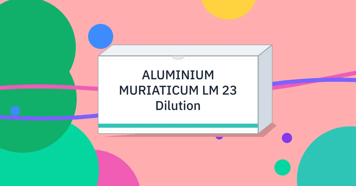 Symbolbild: Packung mit der Aufschrift ALUMINIUM MURIATICUM LM 23 Dilution (PZN 13316851) – Verfügbarkeit und Bezug in Apotheken in Frankfurt am Main