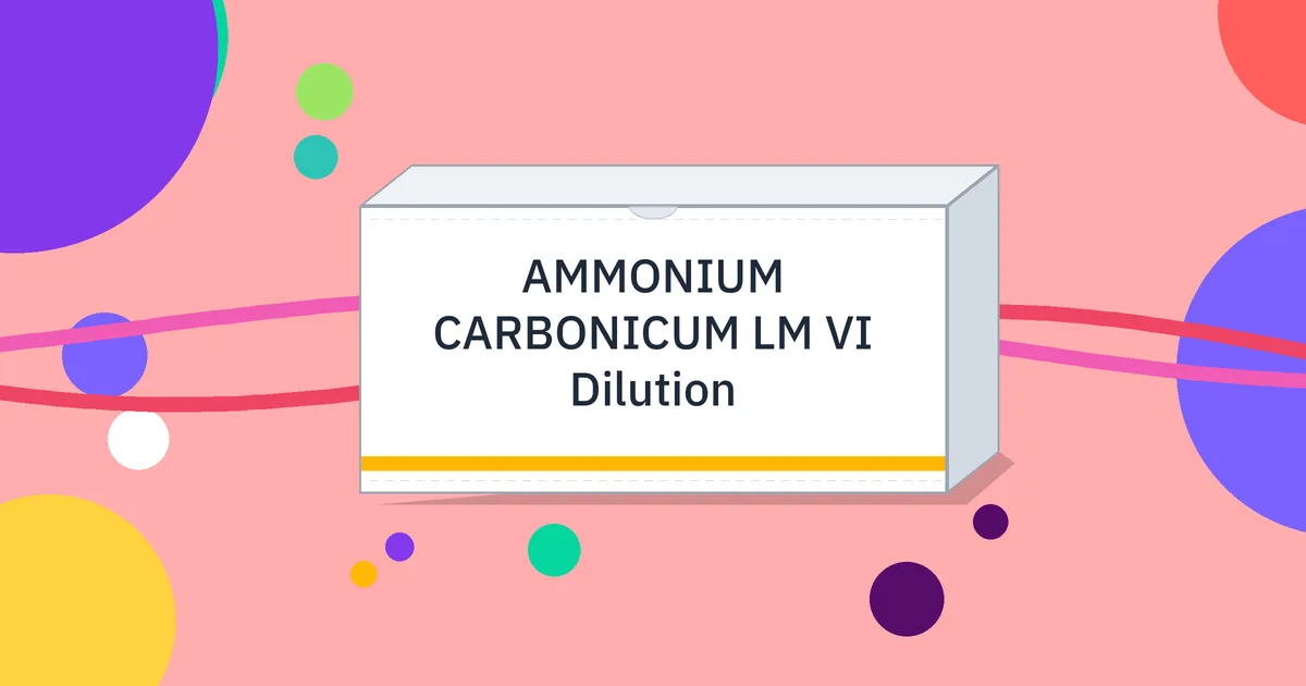 Symbolbild: Packung mit der Aufschrift AMMONIUM CARBONICUM LM VI Dilution (PZN 02820960) – Verfügbarkeit und Bezug in Apotheken in Frankfurt am Main