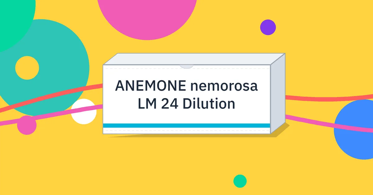 Symbolbild: Packung mit der Aufschrift ANEMONE nemorosa LM 24 Dilution (PZN 13366725) – Verfügbarkeit und Bezug in Apotheken in Frankfurt am Main