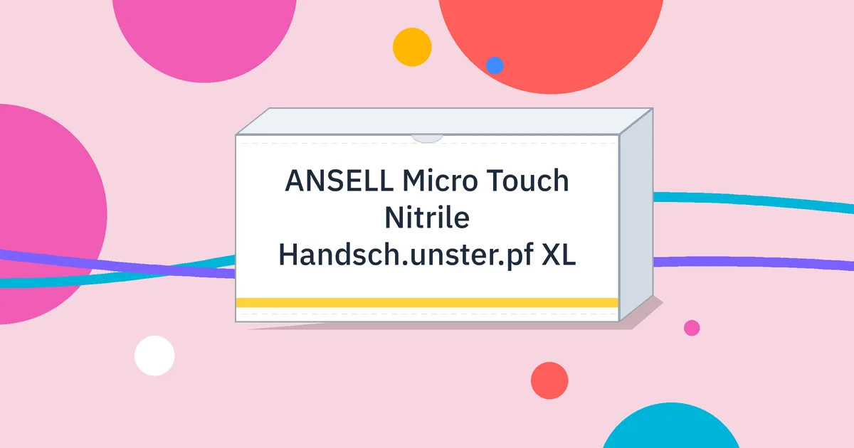 Symbolbild: Packung mit der Aufschrift ANSELL Micro Touch Nitrile Handsch.unster.pf XL (PZN 07656301) – Verfügbarkeit und Bezug in Apotheken in Frankfurt am Main