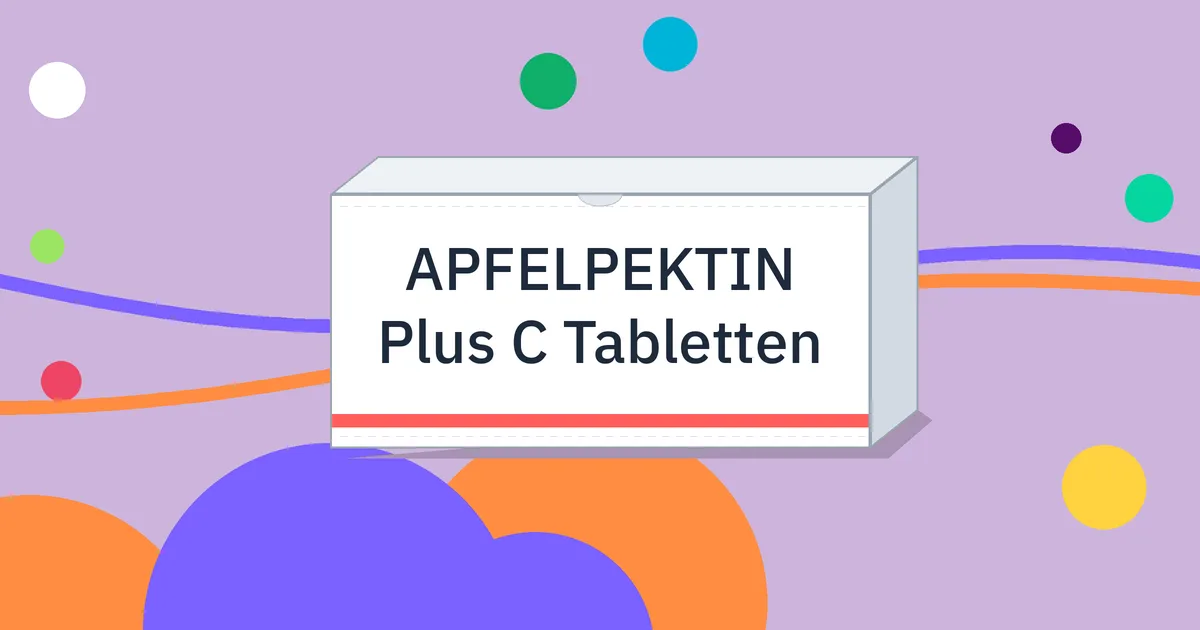 Symbolbild: Packung mit der Aufschrift APFELPEKTIN Plus C Tabletten (PZN 12659075) – Verfügbarkeit und Bezug in Apotheken in Frankfurt am Main