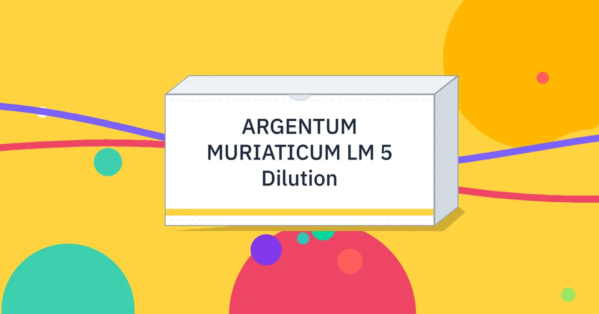 Symbolbild: Packung mit der Aufschrift ARGENTUM MURIATICUM LM 5 Dilution (PZN 12768114) – Verfügbarkeit und Bezug in Apotheken in Frankfurt am Main
