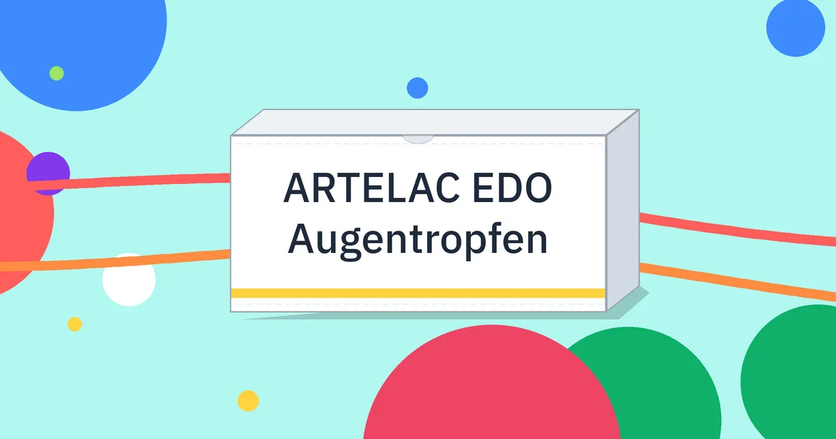 Symbolbild: Packung mit der Aufschrift ARTELAC EDO Augentropfen (PZN 07617614) – Verfügbarkeit und Bezug in Apotheken in Frankfurt am Main