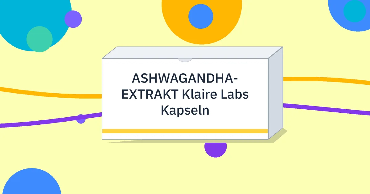 Symbolbild: Packung mit der Aufschrift ASHWAGANDHA-EXTRAKT Klaire Labs Kapseln (PZN 17927103) – Verfügbarkeit und Bezug in Apotheken in Frankfurt am Main