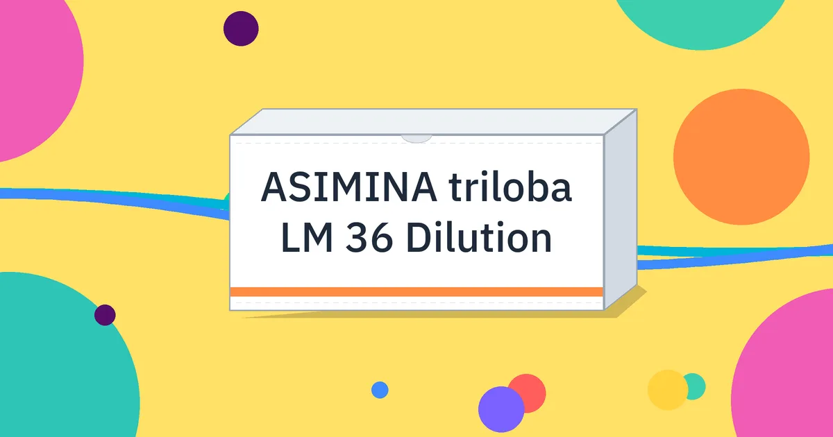 Symbolbild: Packung mit der Aufschrift ASIMINA triloba LM 36 Dilution (PZN 13402415) – Verfügbarkeit und Bezug in Apotheken in Frankfurt am Main