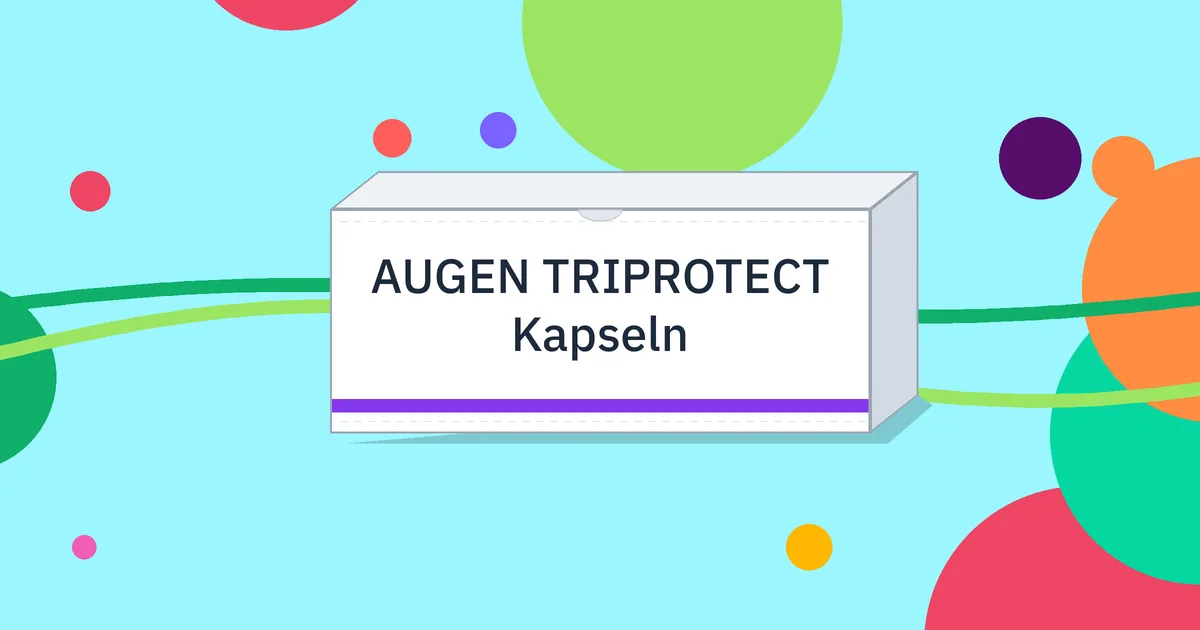 Symbolbild: Packung mit der Aufschrift AUGEN TRIPROTECT Kapseln (PZN 05026895) – Verfügbarkeit und Bezug in Apotheken in Frankfurt am Main