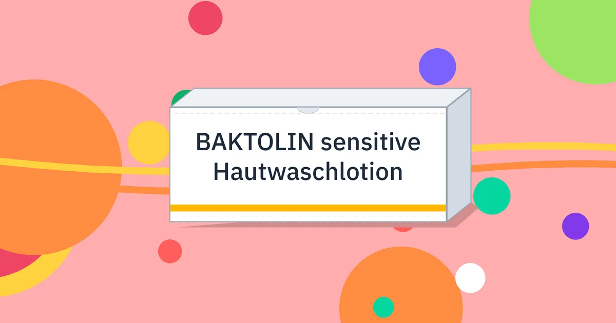 Symbolbild: Packung mit der Aufschrift BAKTOLIN sensitive Hautwaschlotion (PZN 15568002) – Verfügbarkeit und Bezug in Apotheken in Frankfurt am Main