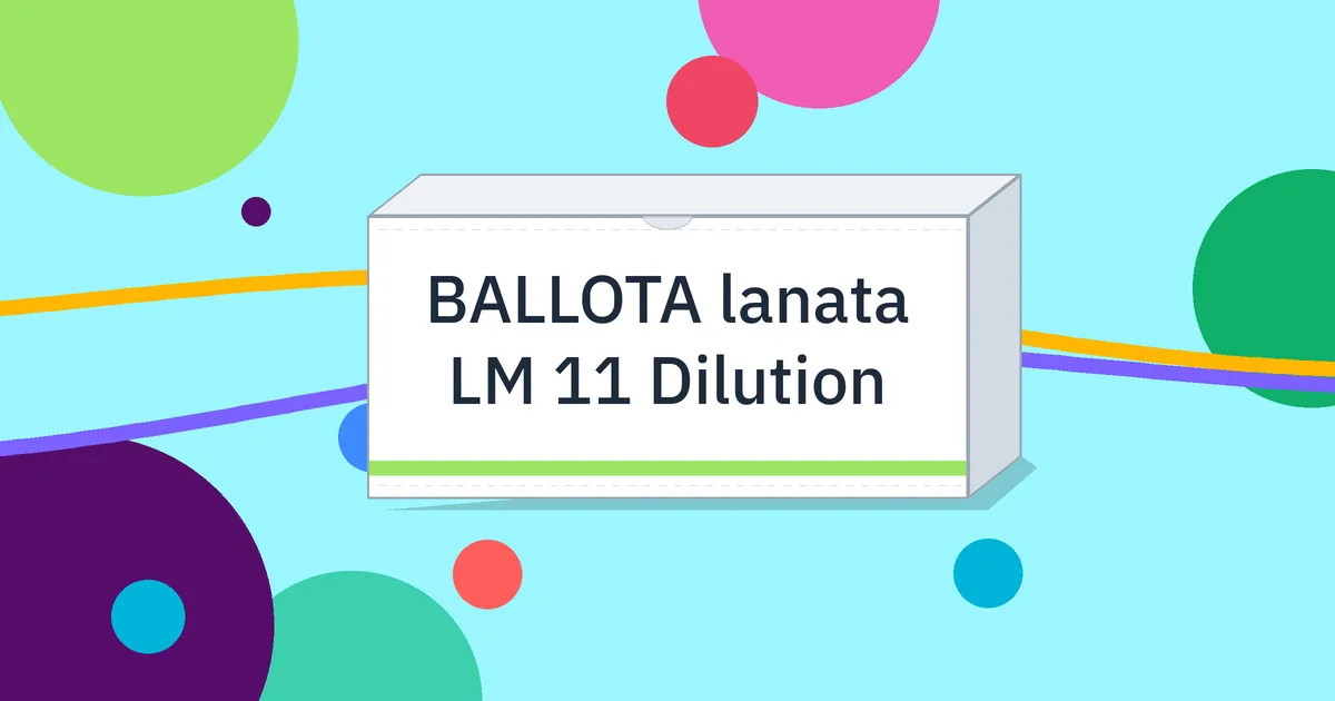 Symbolbild: Packung mit der Aufschrift BALLOTA lanata LM 11 Dilution (PZN 13373903) – Verfügbarkeit und Bezug in Apotheken in Frankfurt am Main