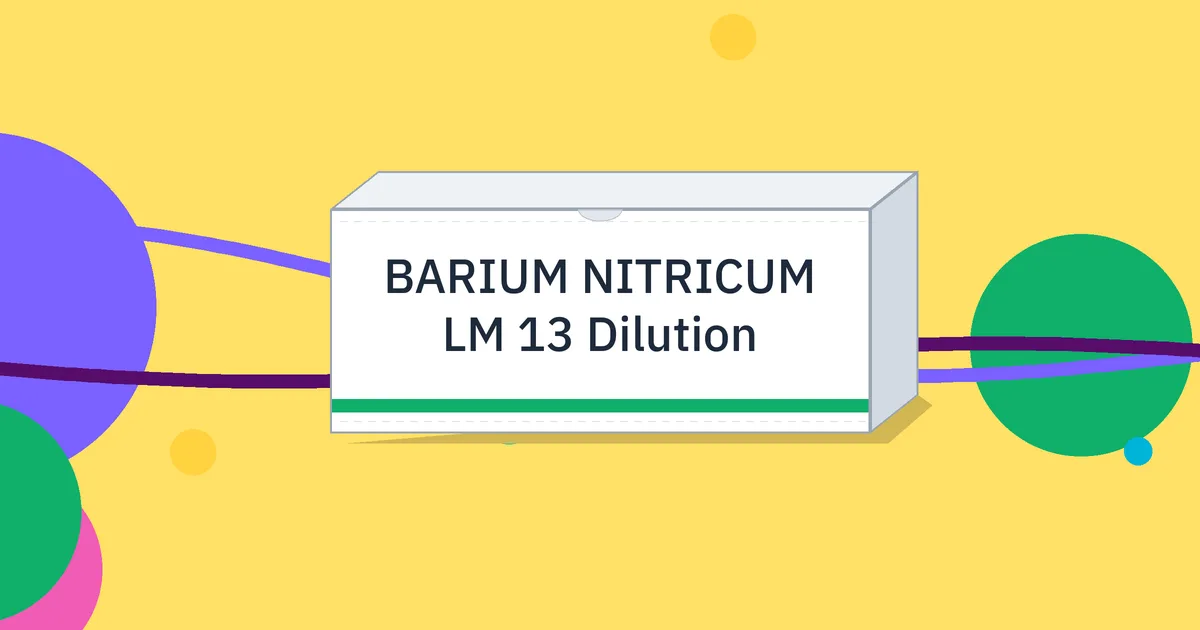 Symbolbild: Packung mit der Aufschrift BARIUM NITRICUM LM 13 Dilution (PZN 13377516) – Verfügbarkeit und Bezug in Apotheken in Frankfurt am Main