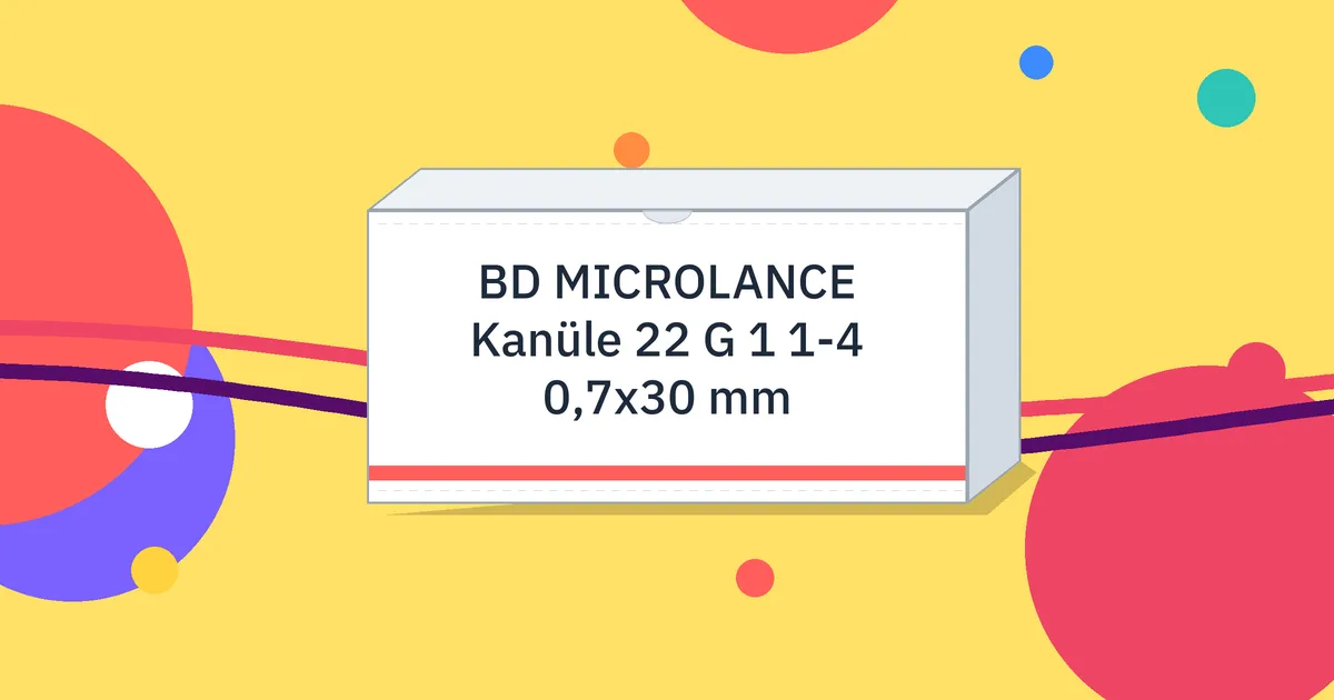 Symbolbild: Packung mit der Aufschrift BD MICROLANCE Kanüle 22 G 1 1-4 0,7x30 mm (PZN 03018271) – Verfügbarkeit und Bezug in Apotheken in Frankfurt am Main