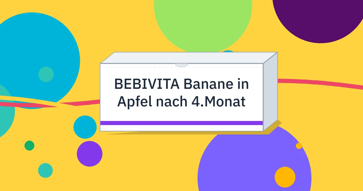Symbolbild: Packung mit der Aufschrift BEBIVITA Banane in Apfel nach 4.Monat (PZN 11639018) – Verfügbarkeit und Bezug in Apotheken in Frankfurt am Main
