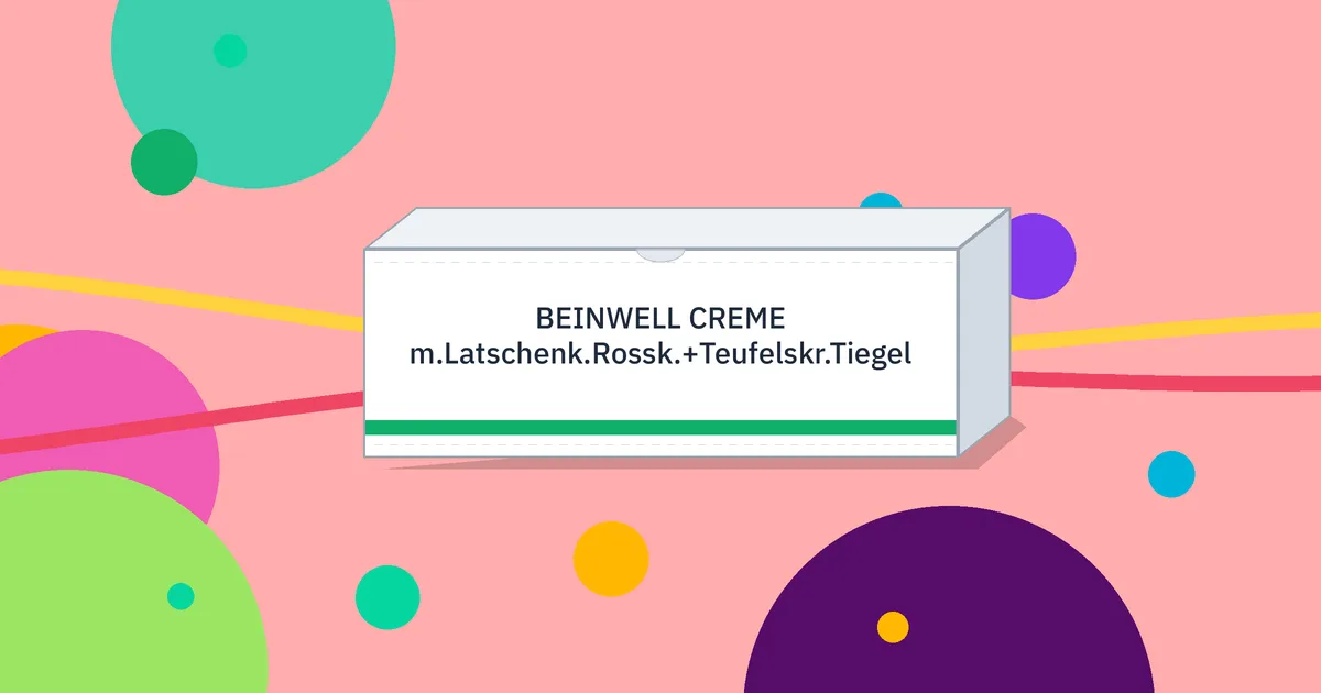Symbolbild: Packung mit der Aufschrift BEINWELL CREME m.Latschenk.Rossk.+Teufelskr.Tiegel (PZN 17272168) – Verfügbarkeit und Bezug in Apotheken in Frankfurt am Main