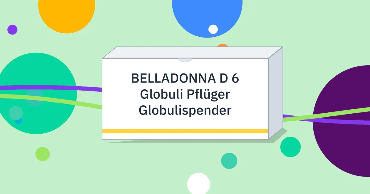 Symbolbild: Packung mit der Aufschrift BELLADONNA D 6 Globuli Pflüger Globulispender (PZN 18051618) – Verfügbarkeit und Bezug in Apotheken in Frankfurt am Main