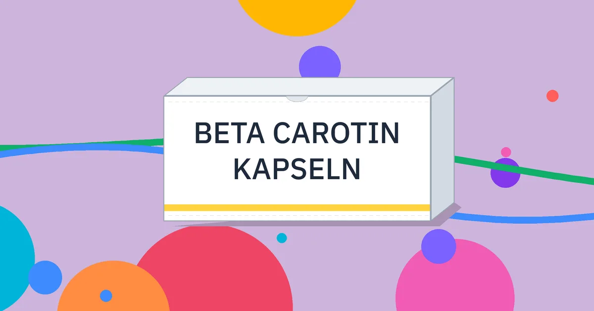 Symbolbild: Packung mit der Aufschrift BETA CAROTIN KAPSELN (PZN 16682272) – Verfügbarkeit und Bezug in Apotheken in Frankfurt am Main