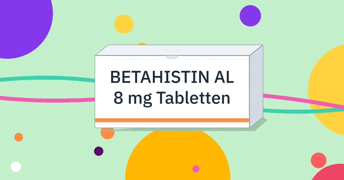Symbolbild: Packung mit der Aufschrift BETAHISTIN AL 8 mg Tabletten (PZN 15563648) – Verfügbarkeit und Bezug in Apotheken in Frankfurt am Main
