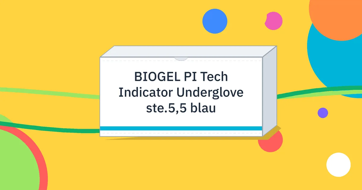 Symbolbild: Packung mit der Aufschrift BIOGEL PI Tech Indicator Underglove ste.5,5 blau (PZN 20866687) – Verfügbarkeit und Bezug in Apotheken in Frankfurt am Main