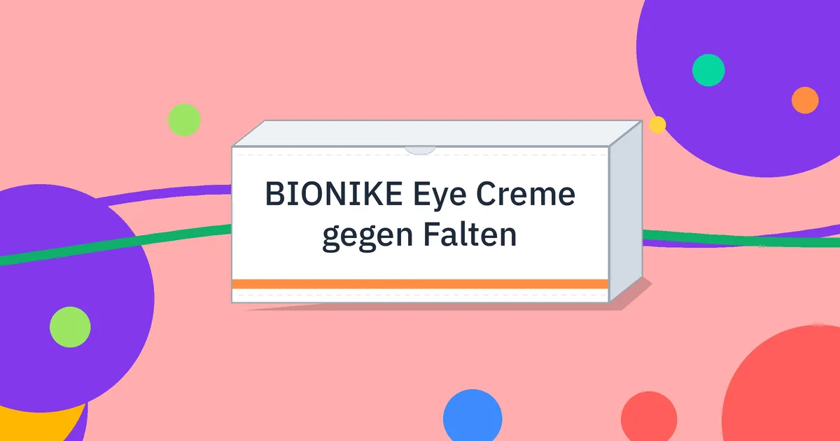 Symbolbild: Packung mit der Aufschrift BIONIKE Eye Creme gegen Falten (PZN 13751699) – Verfügbarkeit und Bezug in Apotheken in Frankfurt am Main