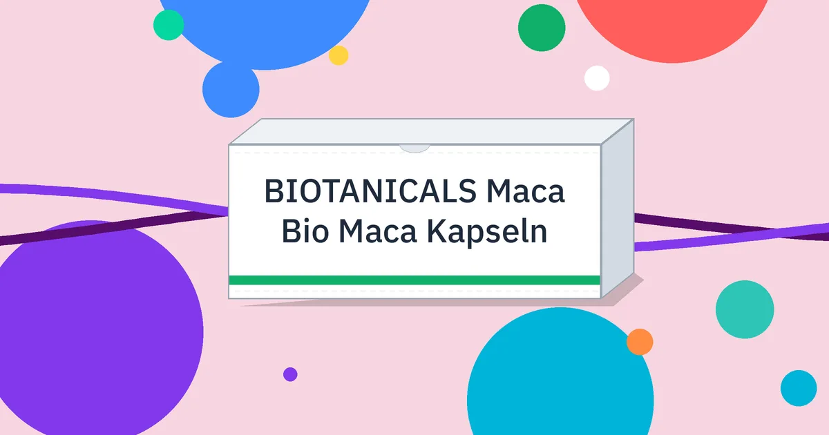 Symbolbild: Packung mit der Aufschrift BIOTANICALS Maca Bio Maca Kapseln (PZN 17883015) – Verfügbarkeit und Bezug in Apotheken in Frankfurt am Main