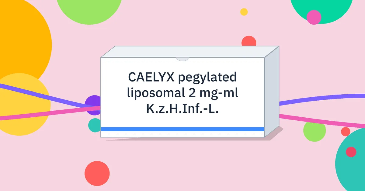 Symbolbild: Packung mit der Aufschrift CAELYX pegylated liposomal 2 mg-ml K.z.H.Inf.-L. (PZN 17313281) – Verfügbarkeit und Bezug in Apotheken in Frankfurt am Main