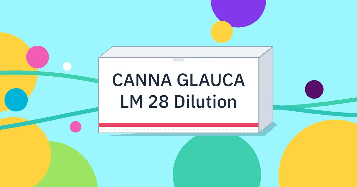 Symbolbild: Packung mit der Aufschrift CANNA GLAUCA LM 28 Dilution (PZN 13413198) – Verfügbarkeit und Bezug in Apotheken in Frankfurt am Main