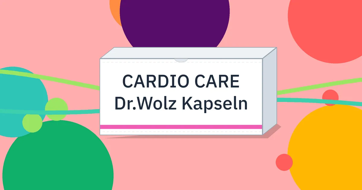 Symbolbild: Packung mit der Aufschrift CARDIO CARE Dr.Wolz Kapseln (PZN 13584729) – Verfügbarkeit und Bezug in Apotheken in Frankfurt am Main