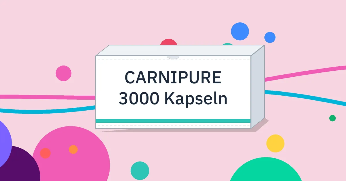 Symbolbild: Packung mit der Aufschrift CARNIPURE 3000 Kapseln (PZN 11345239) – Verfügbarkeit und Bezug in Apotheken in Frankfurt am Main
