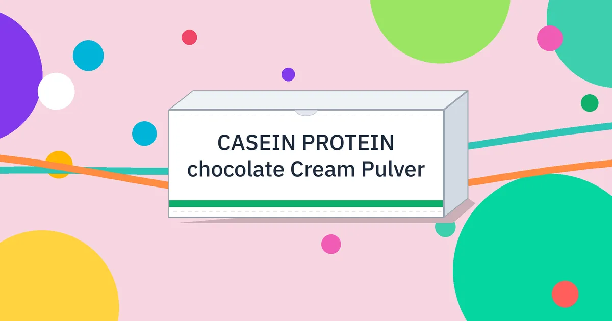 Symbolbild: Packung mit der Aufschrift CASEIN PROTEIN chocolate Cream Pulver (PZN 04078370) – Verfügbarkeit und Bezug in Apotheken in Frankfurt am Main