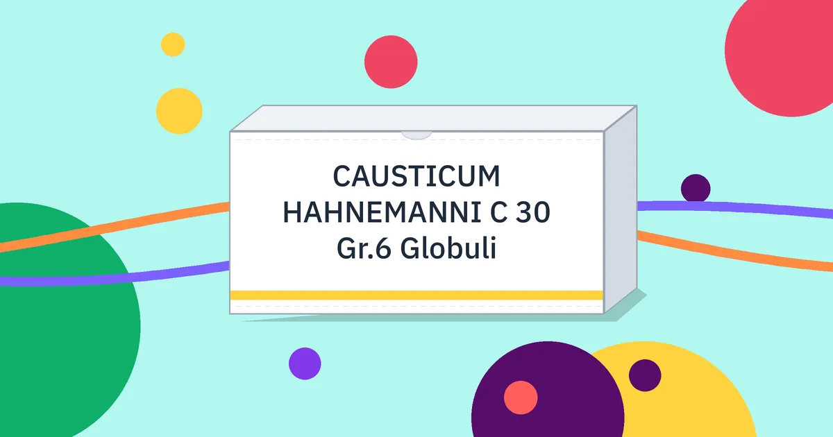 Symbolbild: Packung mit der Aufschrift CAUSTICUM HAHNEMANNI C 30 Gr.6 Globuli (PZN 09766028) – Verfügbarkeit und Bezug in Apotheken in Frankfurt am Main
