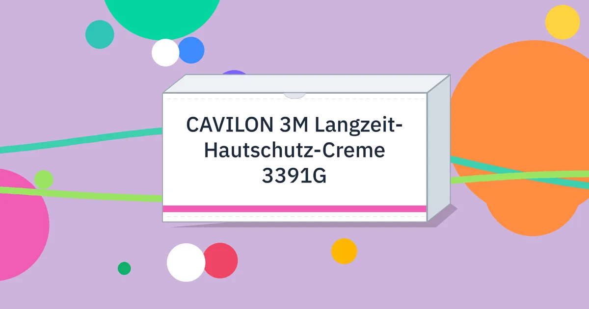 Symbolbild: Packung mit der Aufschrift CAVILON 3M Langzeit-Hautschutz-Creme 3391G (PZN 19080622) – Verfügbarkeit und Bezug in Apotheken in Frankfurt am Main