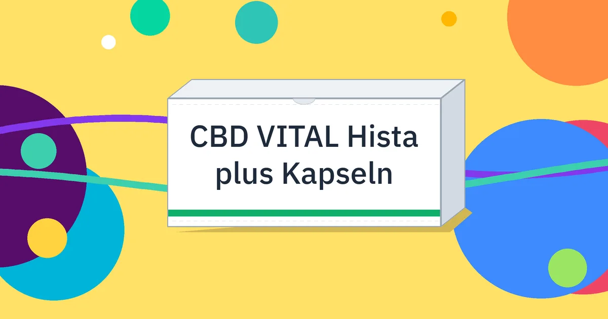 Symbolbild: Packung mit der Aufschrift CBD VITAL Hista plus Kapseln (PZN 18413056) – Verfügbarkeit und Bezug in Apotheken in Frankfurt am Main