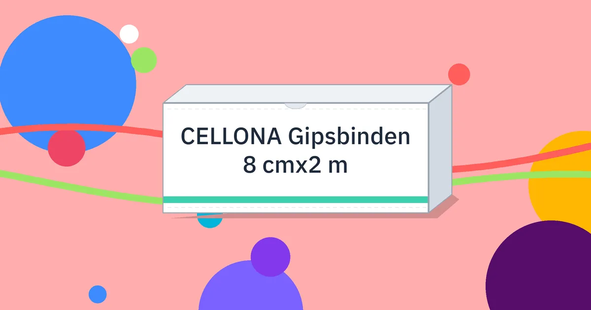 Symbolbild: Packung mit der Aufschrift CELLONA Gipsbinden 8 cmx2 m (PZN 00413104) – Verfügbarkeit und Bezug in Apotheken in Frankfurt am Main