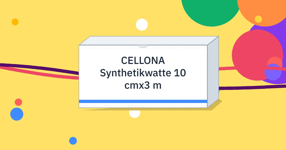 Symbolbild: Packung mit der Aufschrift CELLONA Synthetikwatte 10 cmx3 m (PZN 16595107) – Verfügbarkeit und Bezug in Apotheken in Frankfurt am Main