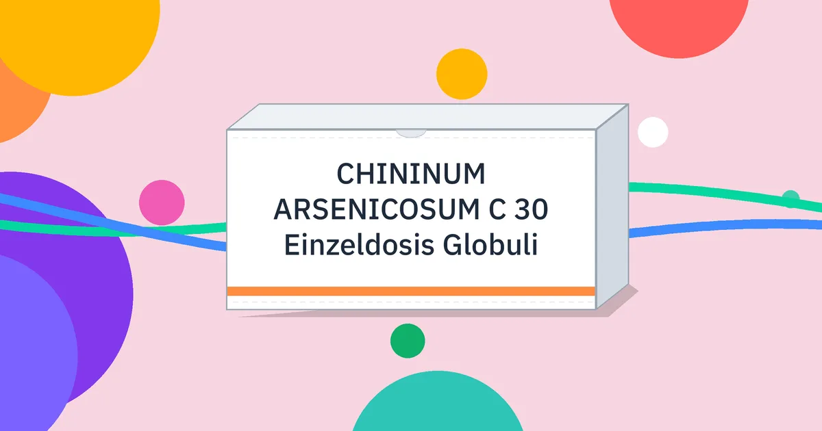 Symbolbild: Packung mit der Aufschrift CHININUM ARSENICOSUM C 30 Einzeldosis Globuli (PZN 01938961) – Verfügbarkeit und Bezug in Apotheken in Frankfurt am Main