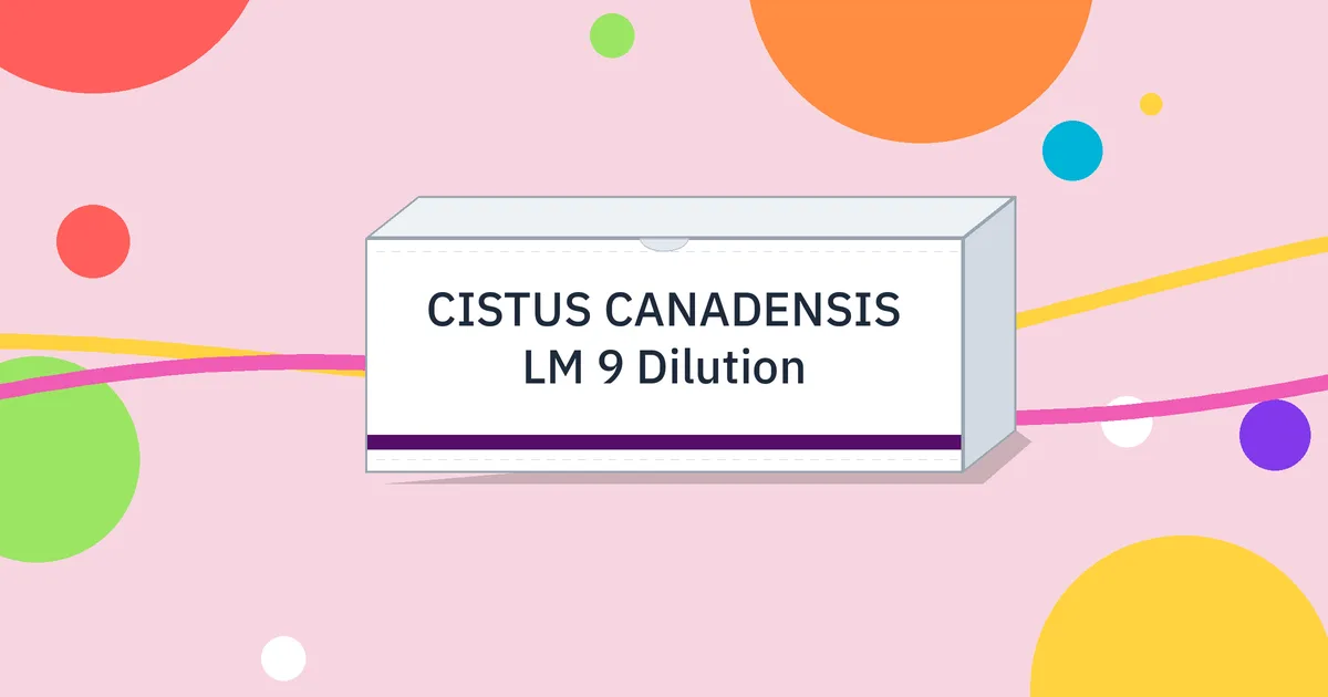 Symbolbild: Packung mit der Aufschrift CISTUS CANADENSIS LM 9 Dilution (PZN 12821251) – Verfügbarkeit und Bezug in Apotheken in Frankfurt am Main