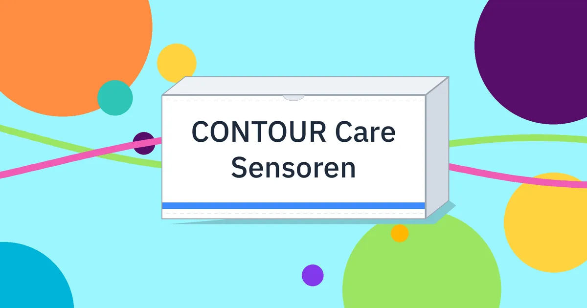 Symbolbild: Packung mit der Aufschrift CONTOUR Care Sensoren (PZN 18491429) – Verfügbarkeit und Bezug in Apotheken in Frankfurt am Main