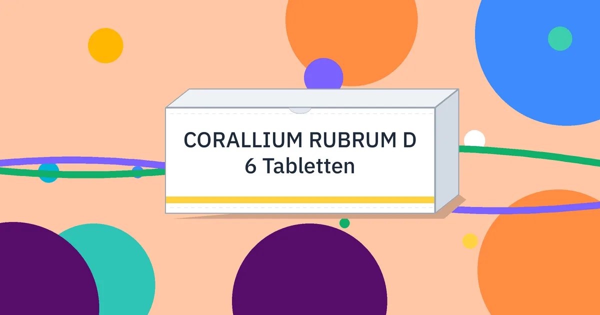 Symbolbild: Packung mit der Aufschrift CORALLIUM RUBRUM D 6 Tabletten (PZN 02113412) – Verfügbarkeit und Bezug in Apotheken in Frankfurt am Main