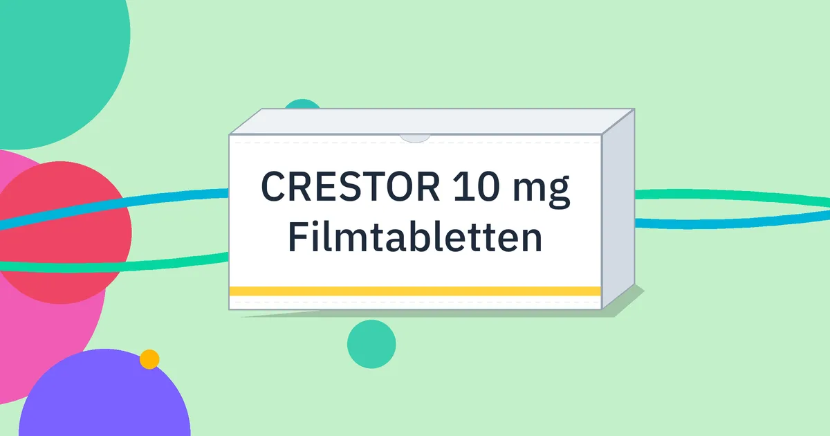 Symbolbild: Packung mit der Aufschrift CRESTOR 10 mg Filmtabletten (PZN 19078884) – Verfügbarkeit und Bezug in Apotheken in Frankfurt am Main