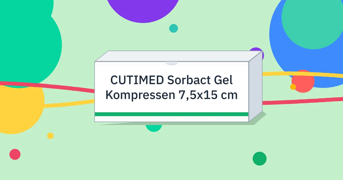 Symbolbild: Packung mit der Aufschrift CUTIMED Sorbact Gel Kompressen 7,5x15 cm (PZN 18188955) – Verfügbarkeit und Bezug in Apotheken in Frankfurt am Main